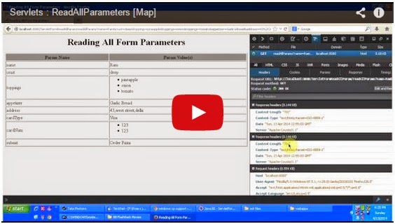 JAVA EE: Servlets : ReadAllParameters [Map]